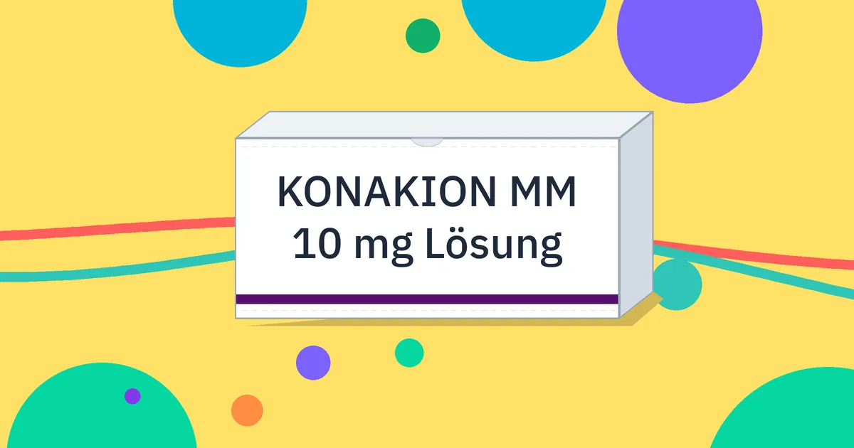 Symbolbild: Packung mit der Aufschrift KONAKION MM 10 mg Lösung (PZN 19272103) – Verfügbarkeit und Bezug in Apotheken in Frankfurt am Main