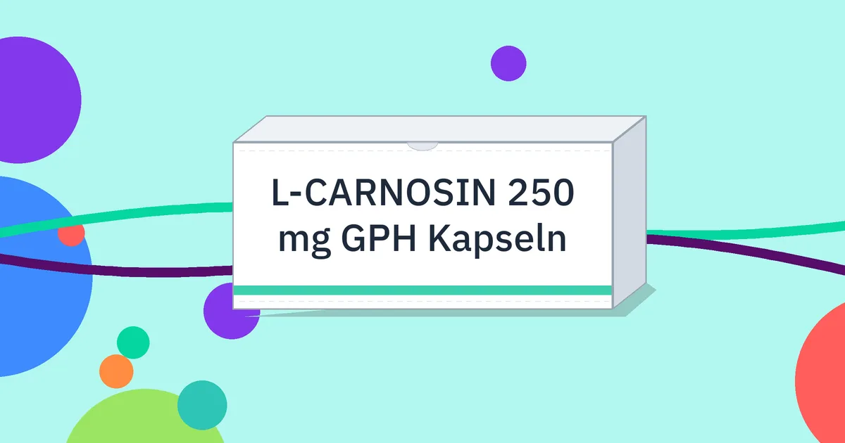 Symbolbild: Packung mit der Aufschrift L-CARNOSIN 250 mg GPH Kapseln (PZN 02538821) – Verfügbarkeit und Bezug in Apotheken in Frankfurt am Main