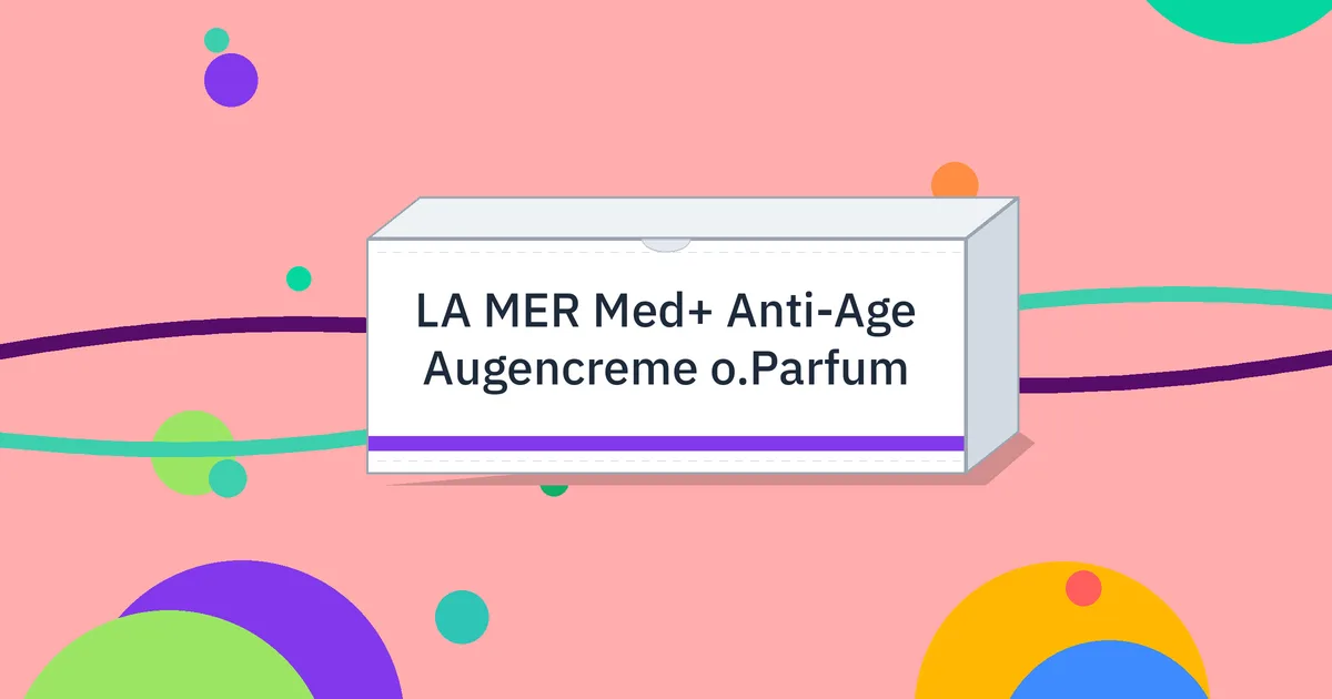 Symbolbild: Packung mit der Aufschrift LA MER Med+ Anti-Age Augencreme o.Parfum (PZN 18321414) – Verfügbarkeit und Bezug in Apotheken in Frankfurt am Main