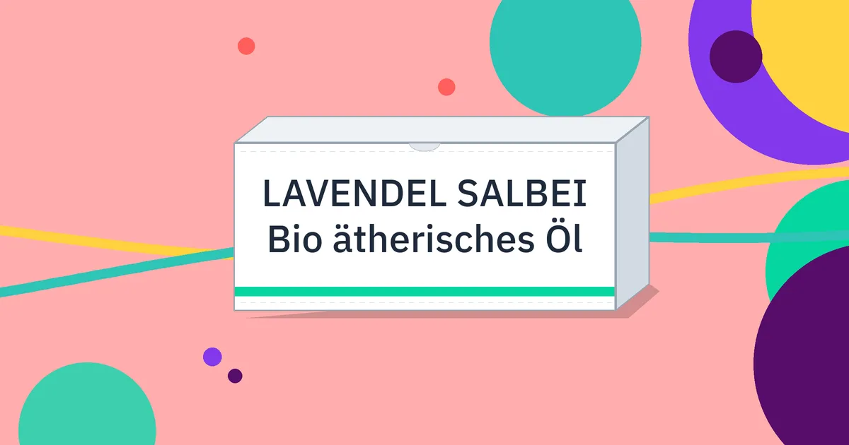 Symbolbild: Packung mit der Aufschrift LAVENDEL SALBEI Bio ätherisches Öl (PZN 13879086) – Verfügbarkeit und Bezug in Apotheken in Frankfurt am Main