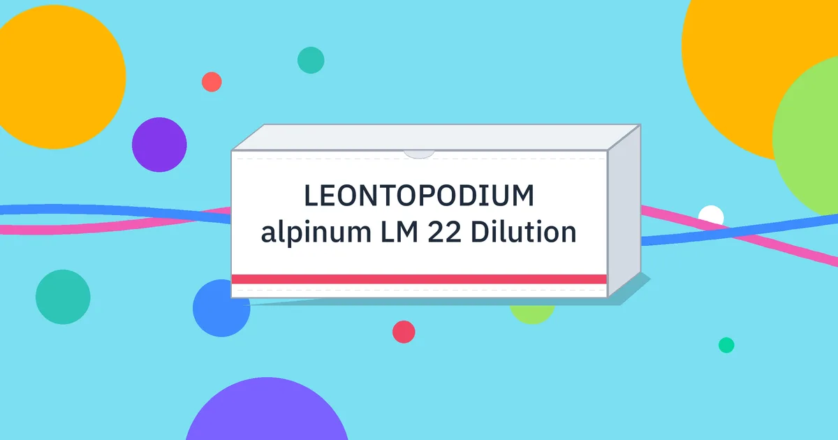 Symbolbild: Packung mit der Aufschrift LEONTOPODIUM alpinum LM 22 Dilution (PZN 13525566) – Verfügbarkeit und Bezug in Apotheken in Frankfurt am Main