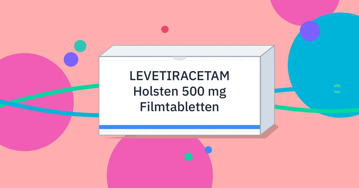 Symbolbild: Packung mit der Aufschrift LEVETIRACETAM Holsten 500 mg Filmtabletten (PZN 12550013) – Verfügbarkeit und Bezug in Apotheken in Frankfurt am Main