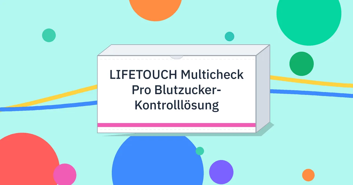 Symbolbild: Packung mit der Aufschrift LIFETOUCH Multicheck Pro Blutzucker-Kontrolllösung (PZN 12433342) – Verfügbarkeit und Bezug in Apotheken in Frankfurt am Main