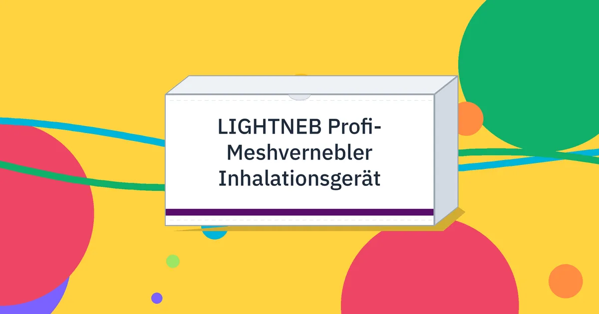 Symbolbild: Packung mit der Aufschrift LIGHTNEB Profi-Meshvernebler Inhalationsgerät (PZN 18315922) – Verfügbarkeit und Bezug in Apotheken in Frankfurt am Main
