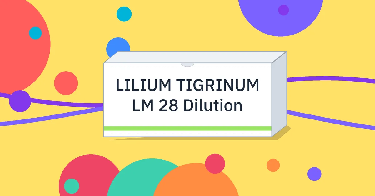 Symbolbild: Packung mit der Aufschrift LILIUM TIGRINUM LM 28 Dilution (PZN 12931270) – Verfügbarkeit und Bezug in Apotheken in Frankfurt am Main