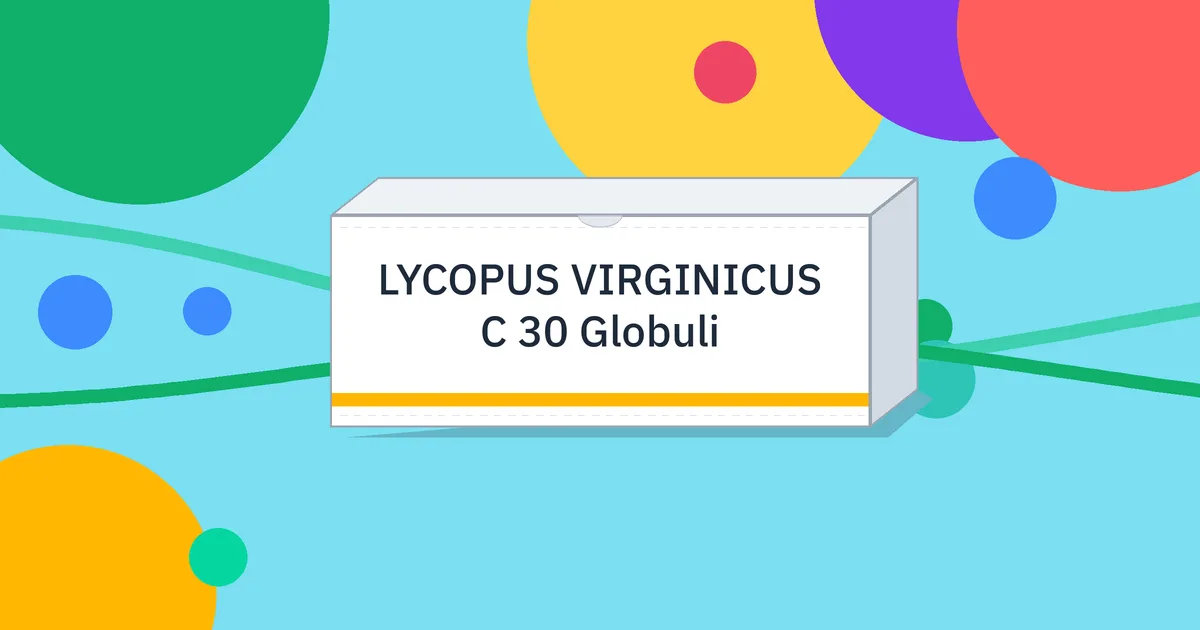Symbolbild: Packung mit der Aufschrift LYCOPUS VIRGINICUS C 30 Globuli (PZN 07458096) – Verfügbarkeit und Bezug in Apotheken in Frankfurt am Main