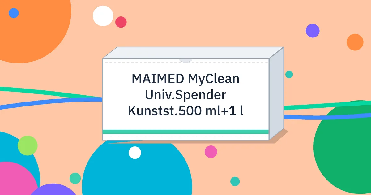 Symbolbild: Packung mit der Aufschrift MAIMED MyClean Univ.Spender Kunstst.500 ml+1 l (PZN 11031570) – Verfügbarkeit und Bezug in Apotheken in Frankfurt am Main