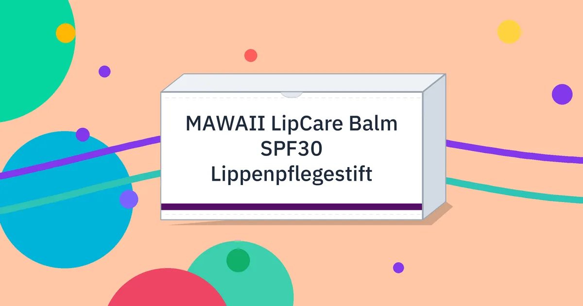 Symbolbild: Packung mit der Aufschrift MAWAII LipCare Balm SPF30 Lippenpflegestift (PZN 09695067) – Verfügbarkeit und Bezug in Apotheken in Frankfurt am Main