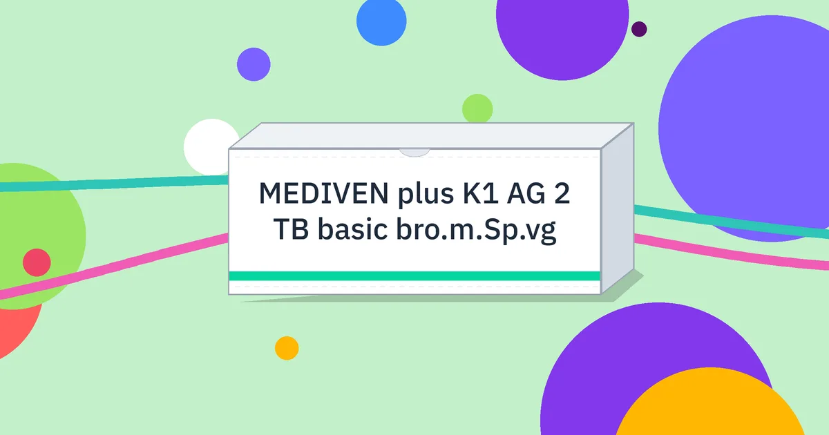 Symbolbild: Packung mit der Aufschrift MEDIVEN plus K1 AG 2 TB basic bro.m.Sp.vg (PZN 15057879) – Verfügbarkeit und Bezug in Apotheken in Frankfurt am Main