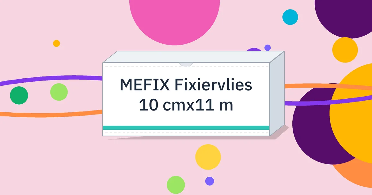 Symbolbild: Packung mit der Aufschrift MEFIX Fixiervlies 10 cmx11 m (PZN 04518142) – Verfügbarkeit und Bezug in Apotheken in Frankfurt am Main