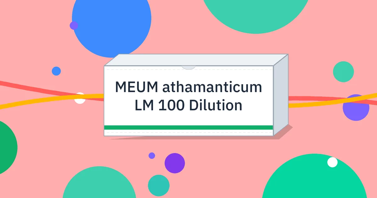 Symbolbild: Packung mit der Aufschrift MEUM athamanticum LM 100 Dilution (PZN 13607778) – Verfügbarkeit und Bezug in Apotheken in Frankfurt am Main