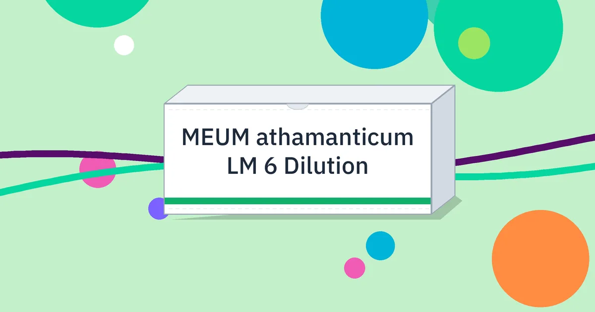 Symbolbild: Packung mit der Aufschrift MEUM athamanticum LM 6 Dilution (PZN 13607407) – Verfügbarkeit und Bezug in Apotheken in Frankfurt am Main