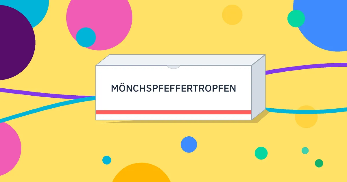 Symbolbild: Packung mit der Aufschrift MÖNCHSPFEFFERTROPFEN (PZN 11602038) – Verfügbarkeit und Bezug in Apotheken in Frankfurt am Main