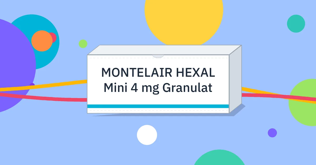 Symbolbild: Packung mit der Aufschrift MONTELAIR HEXAL Mini 4 mg Granulat (PZN 00232845) – Verfügbarkeit und Bezug in Apotheken in Frankfurt am Main