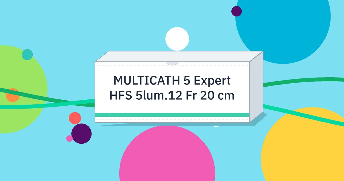 Symbolbild: Packung mit der Aufschrift MULTICATH 5 Expert HFS 5lum.12 Fr 20 cm (PZN 14339274) – Verfügbarkeit und Bezug in Apotheken in Frankfurt am Main
