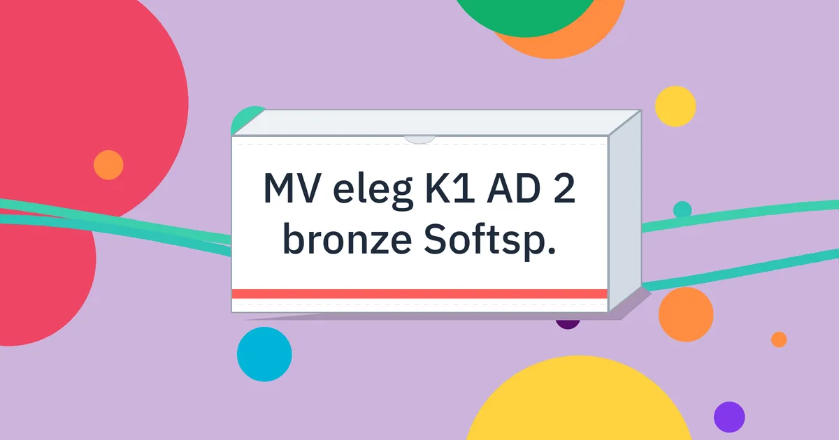 Symbolbild: Packung mit der Aufschrift MV eleg K1 AD 2 bronze Softsp. (PZN 14705075) – Verfügbarkeit und Bezug in Apotheken in Frankfurt am Main