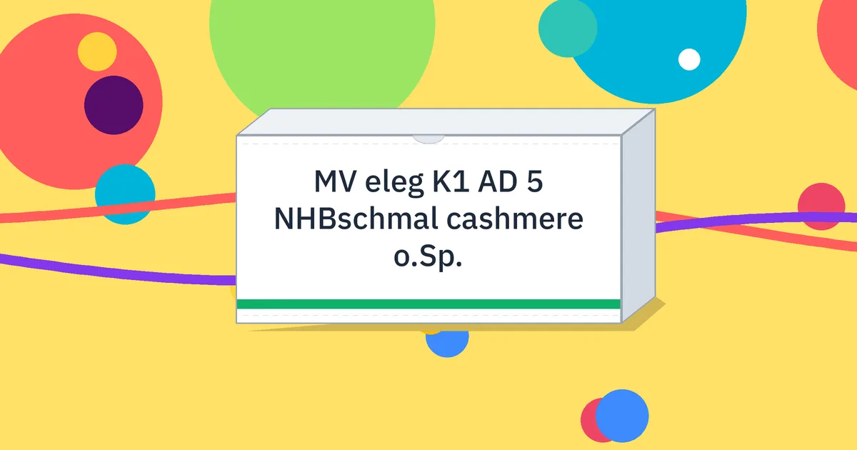 Symbolbild: Packung mit der Aufschrift MV eleg K1 AD 5 NHBschmal cashmere o.Sp. (PZN 15673041) – Verfügbarkeit und Bezug in Apotheken in Frankfurt am Main