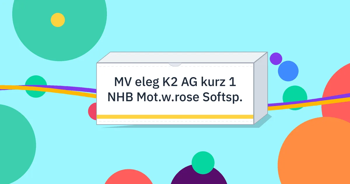 Symbolbild: Packung mit der Aufschrift MV eleg K2 AG kurz 1 NHB Mot.w.rose Softsp. (PZN 15712568) – Verfügbarkeit und Bezug in Apotheken in Frankfurt am Main