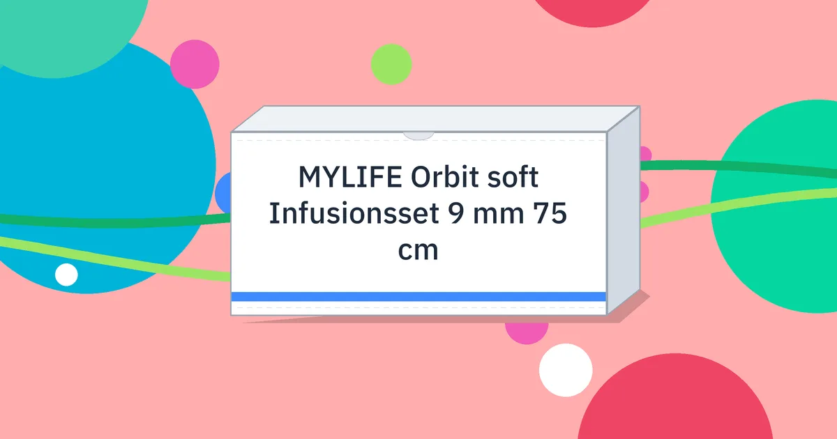 Symbolbild: Packung mit der Aufschrift MYLIFE Orbit soft Infusionsset 9 mm 75 cm (PZN 18030970) – Verfügbarkeit und Bezug in Apotheken in Frankfurt am Main