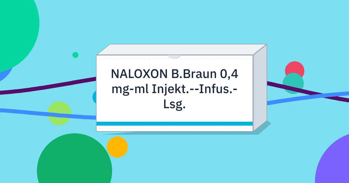 Symbolbild: Packung mit der Aufschrift NALOXON B.Braun 0,4 mg-ml Injekt.--Infus.-Lsg. (PZN 03338219) – Verfügbarkeit und Bezug in Apotheken in Frankfurt am Main