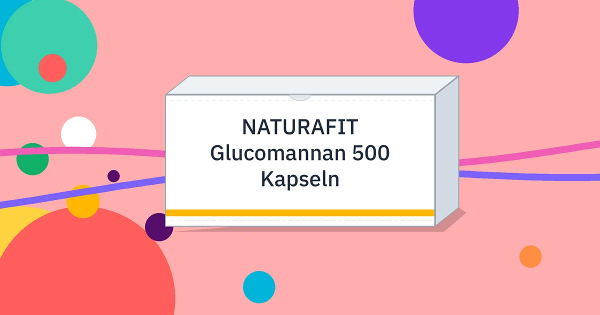 Symbolbild: Packung mit der Aufschrift NATURAFIT Glucomannan 500 Kapseln (PZN 10401266) – Verfügbarkeit und Bezug in Apotheken in Frankfurt am Main