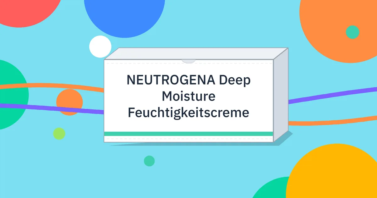 Symbolbild: Packung mit der Aufschrift NEUTROGENA Deep Moisture Feuchtigkeitscreme (PZN 19491590) – Verfügbarkeit und Bezug in Apotheken in Frankfurt am Main