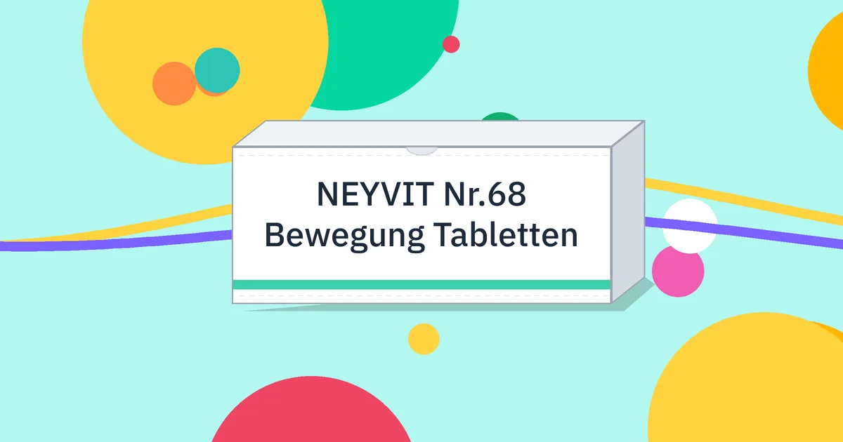 Symbolbild: Packung mit der Aufschrift NEYVIT Nr.68 Bewegung Tabletten (PZN 18307383) – Verfügbarkeit und Bezug in Apotheken in Frankfurt am Main