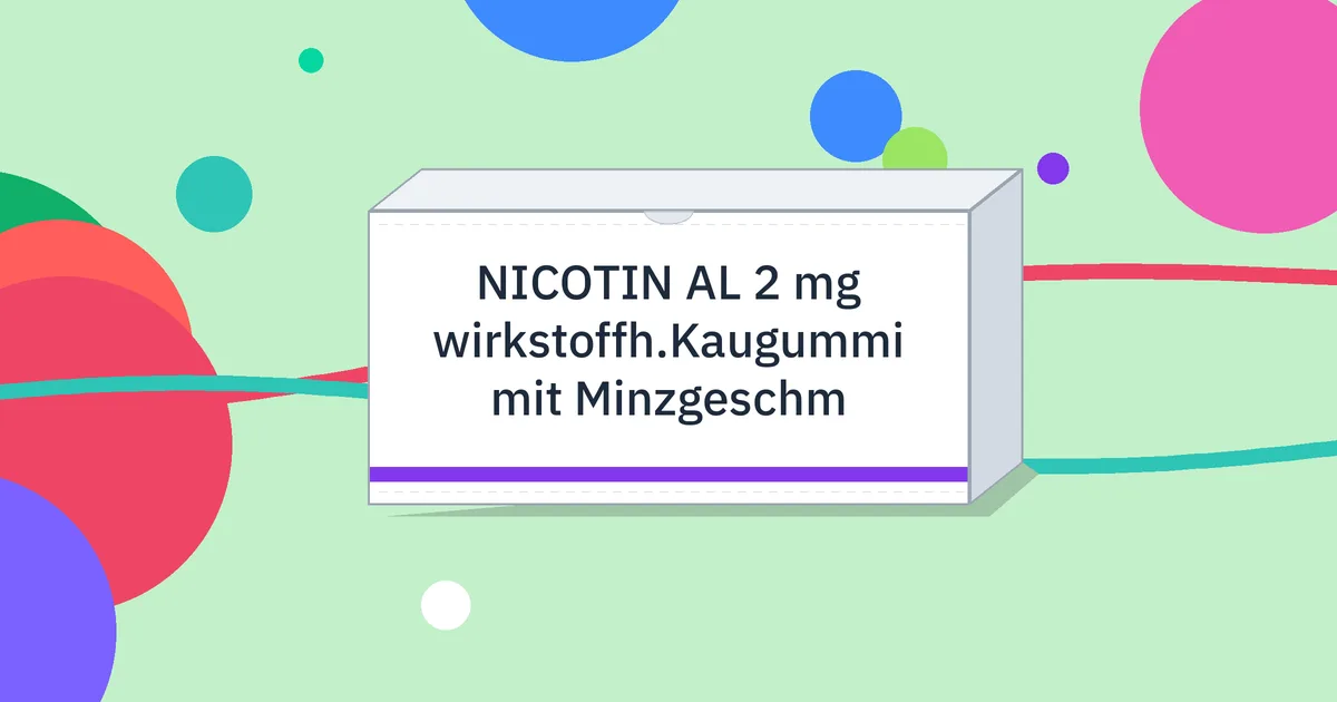 Symbolbild: Packung mit der Aufschrift NICOTIN AL 2 mg wirkstoffh.Kaugummi mit Minzgeschm (PZN 20335642) – Verfügbarkeit und Bezug in Apotheken in Frankfurt am Main