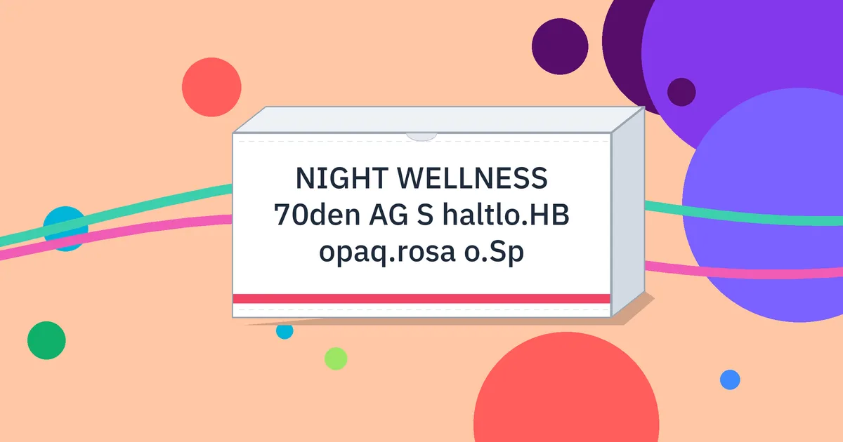 Symbolbild: Packung mit der Aufschrift NIGHT WELLNESS 70den AG S haltlo.HB opaq.rosa o.Sp (PZN 16175138) – Verfügbarkeit und Bezug in Apotheken in Frankfurt am Main