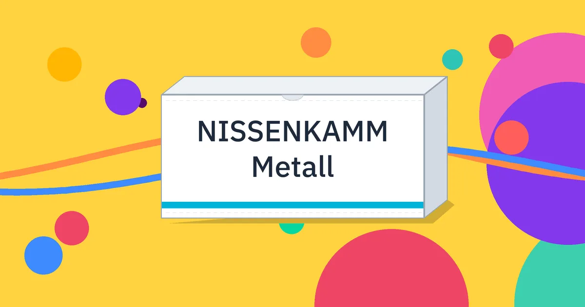 Symbolbild: Packung mit der Aufschrift NISSENKAMM Metall (PZN 03136237) – Verfügbarkeit und Bezug in Apotheken in Frankfurt am Main