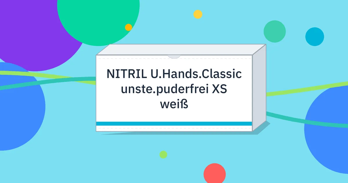 Symbolbild: Packung mit der Aufschrift NITRIL U.Hands.Classic unste.puderfrei XS weiß (PZN 11540107) – Verfügbarkeit und Bezug in Apotheken in Frankfurt am Main