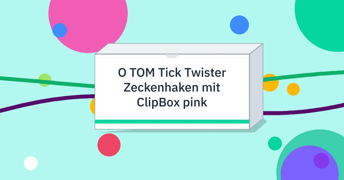 Symbolbild: Packung mit der Aufschrift O TOM Tick Twister Zeckenhaken mit ClipBox pink (PZN 14226989) – Verfügbarkeit und Bezug in Apotheken in Frankfurt am Main