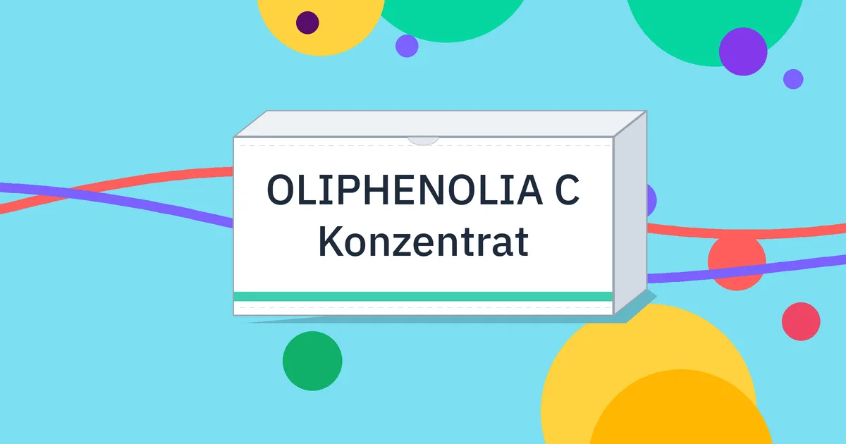 Symbolbild: Packung mit der Aufschrift OLIPHENOLIA C Konzentrat (PZN 18601289) – Verfügbarkeit und Bezug in Apotheken in Frankfurt am Main