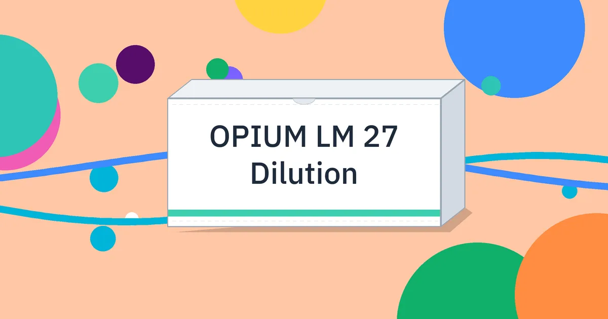 Symbolbild: Packung mit der Aufschrift OPIUM LM 27 Dilution (PZN 12972300) – Verfügbarkeit und Bezug in Apotheken in Frankfurt am Main