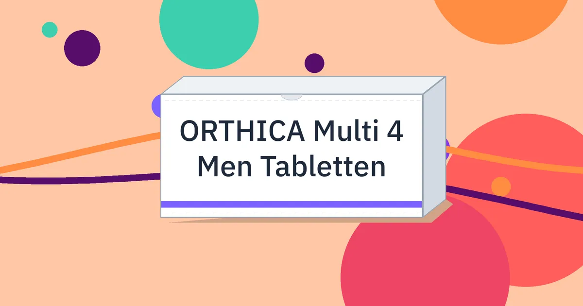 Symbolbild: Packung mit der Aufschrift ORTHICA Multi 4 Men Tabletten (PZN 13860081) – Verfügbarkeit und Bezug in Apotheken in Frankfurt am Main