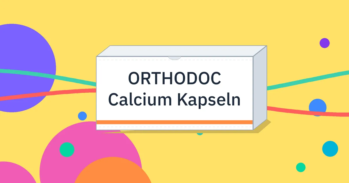 Symbolbild: Packung mit der Aufschrift ORTHODOC Calcium Kapseln (PZN 06324353) – Verfügbarkeit und Bezug in Apotheken in Frankfurt am Main