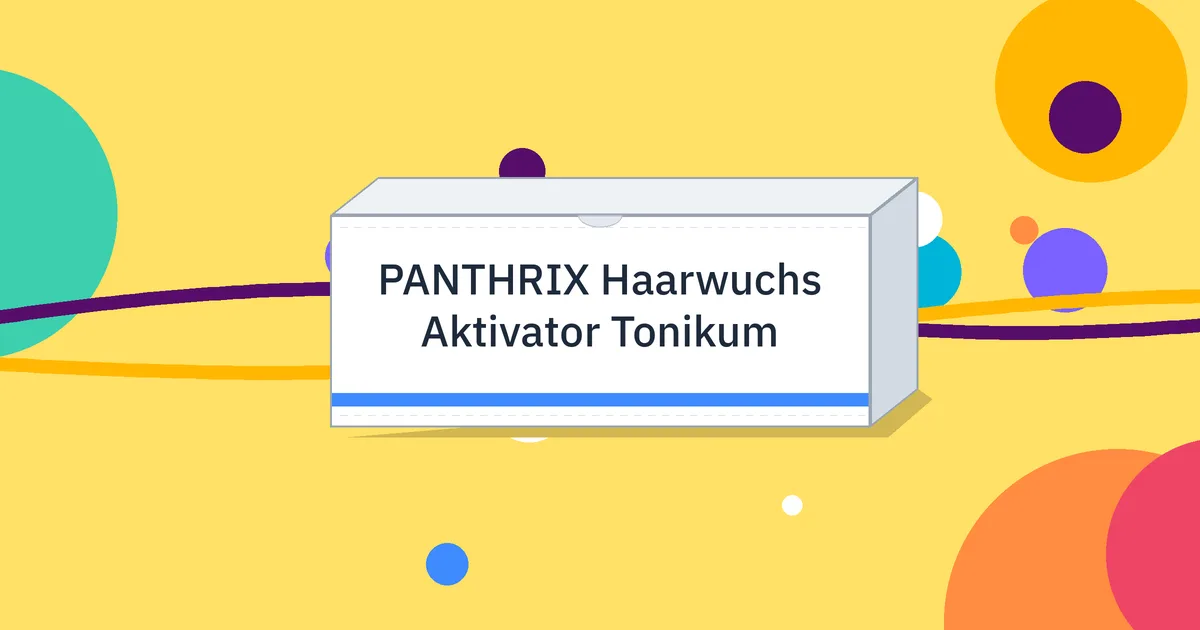 Symbolbild: Packung mit der Aufschrift PANTHRIX Haarwuchs Aktivator Tonikum (PZN 14277544) – Verfügbarkeit und Bezug in Apotheken in Frankfurt am Main