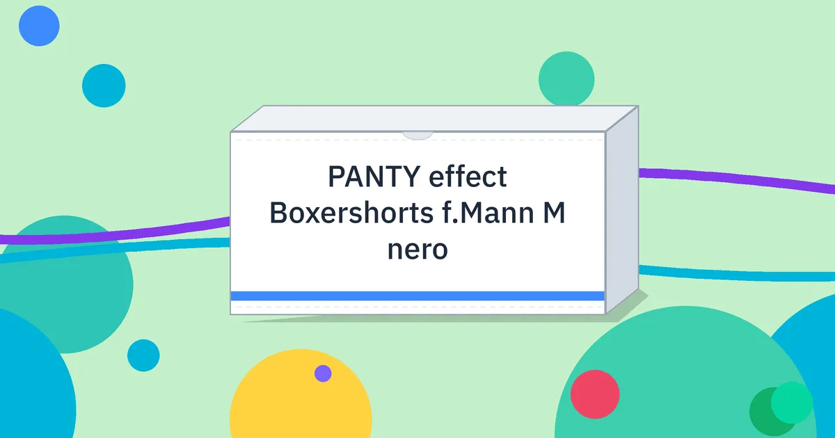 Symbolbild: Packung mit der Aufschrift PANTY effect Boxershorts f.Mann M nero (PZN 16193863) – Verfügbarkeit und Bezug in Apotheken in Frankfurt am Main