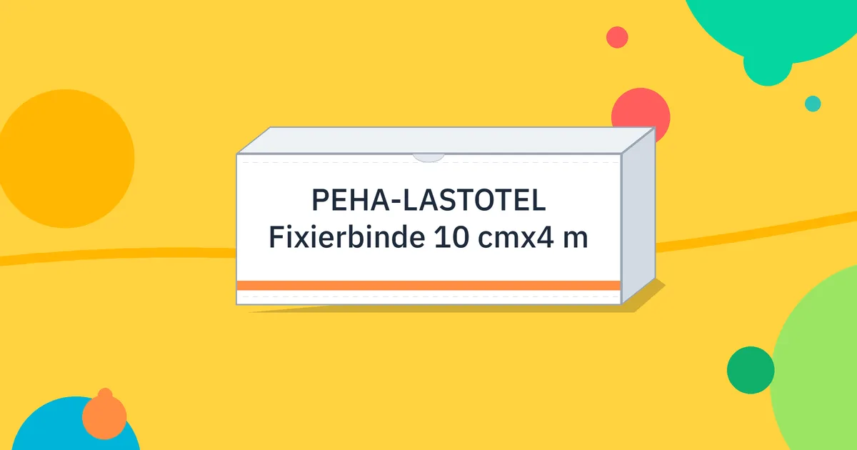 Symbolbild: Packung mit der Aufschrift PEHA-LASTOTEL Fixierbinde 10 cmx4 m (PZN 17435096) – Verfügbarkeit und Bezug in Apotheken in Frankfurt am Main