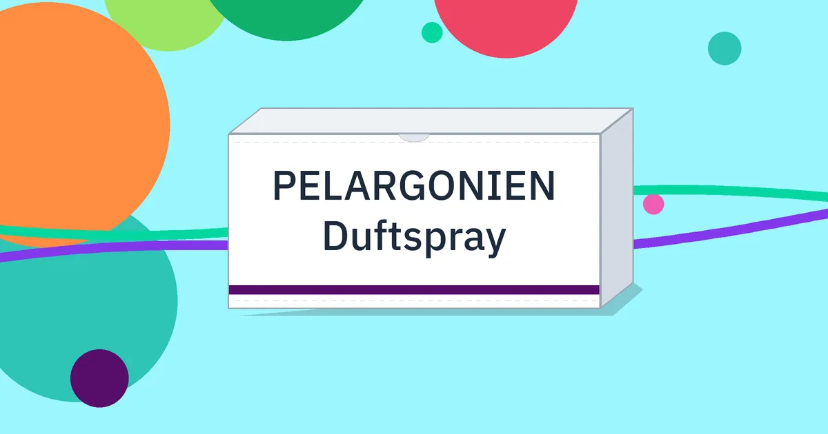 Symbolbild: Packung mit der Aufschrift PELARGONIEN Duftspray (PZN 16325626) – Verfügbarkeit und Bezug in Apotheken in Frankfurt am Main