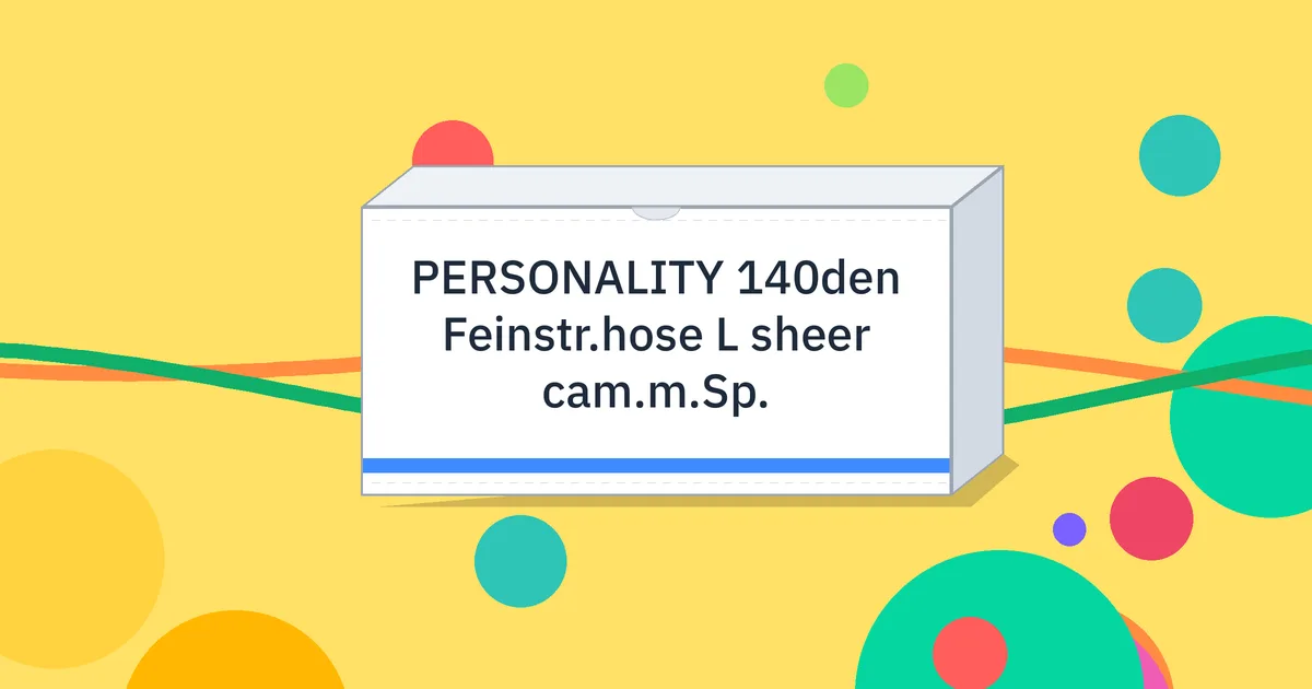 Symbolbild: Packung mit der Aufschrift PERSONALITY 140den Feinstr.hose L sheer cam.m.Sp. (PZN 16189181) – Verfügbarkeit und Bezug in Apotheken in Frankfurt am Main