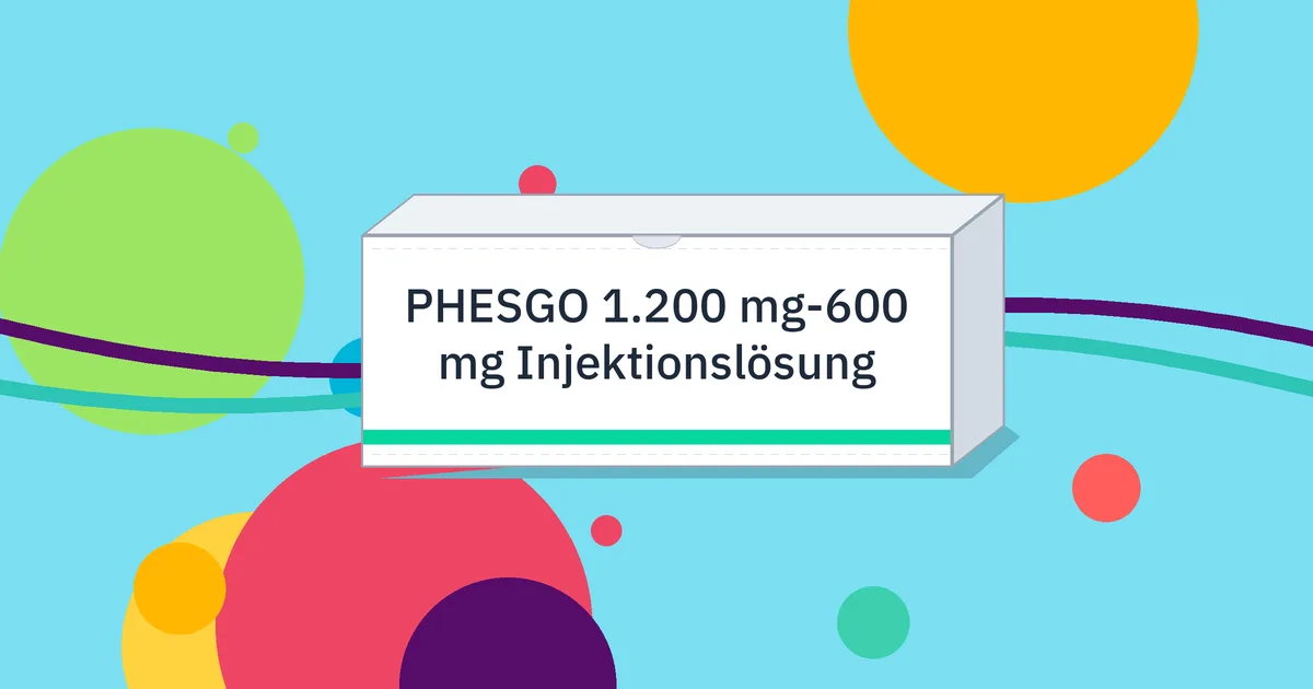 Symbolbild: Packung mit der Aufschrift PHESGO 1.200 mg-600 mg Injektionslösung (PZN 19210912) – Verfügbarkeit und Bezug in Apotheken in Frankfurt am Main