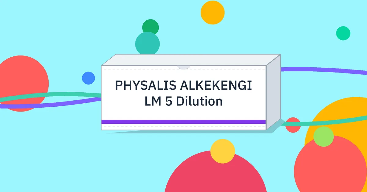Symbolbild: Packung mit der Aufschrift PHYSALIS ALKEKENGI LM 5 Dilution (PZN 13639620) – Verfügbarkeit und Bezug in Apotheken in Frankfurt am Main