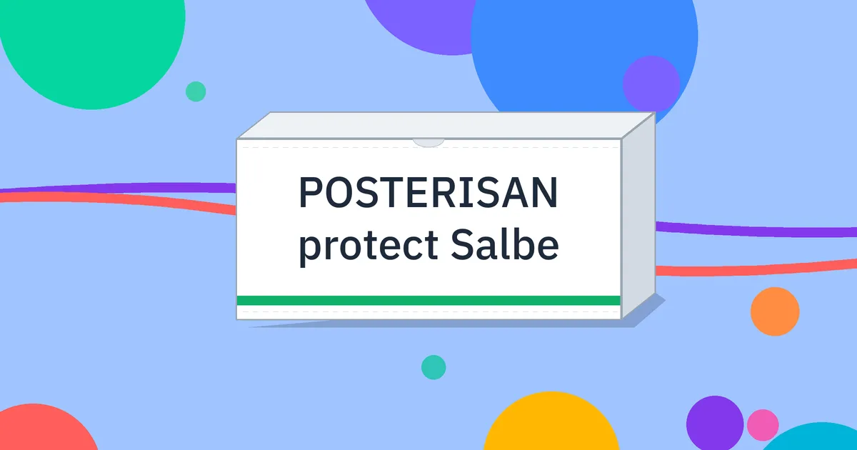 Symbolbild: Packung mit der Aufschrift POSTERISAN protect Salbe (PZN 06493943) – Verfügbarkeit und Bezug in Apotheken in Frankfurt am Main