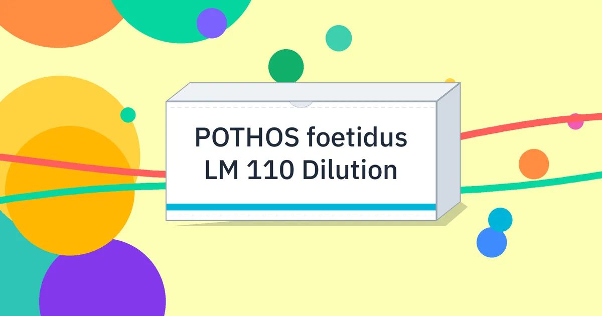 Symbolbild: Packung mit der Aufschrift POTHOS foetidus LM 110 Dilution (PZN 13666410) – Verfügbarkeit und Bezug in Apotheken in Frankfurt am Main