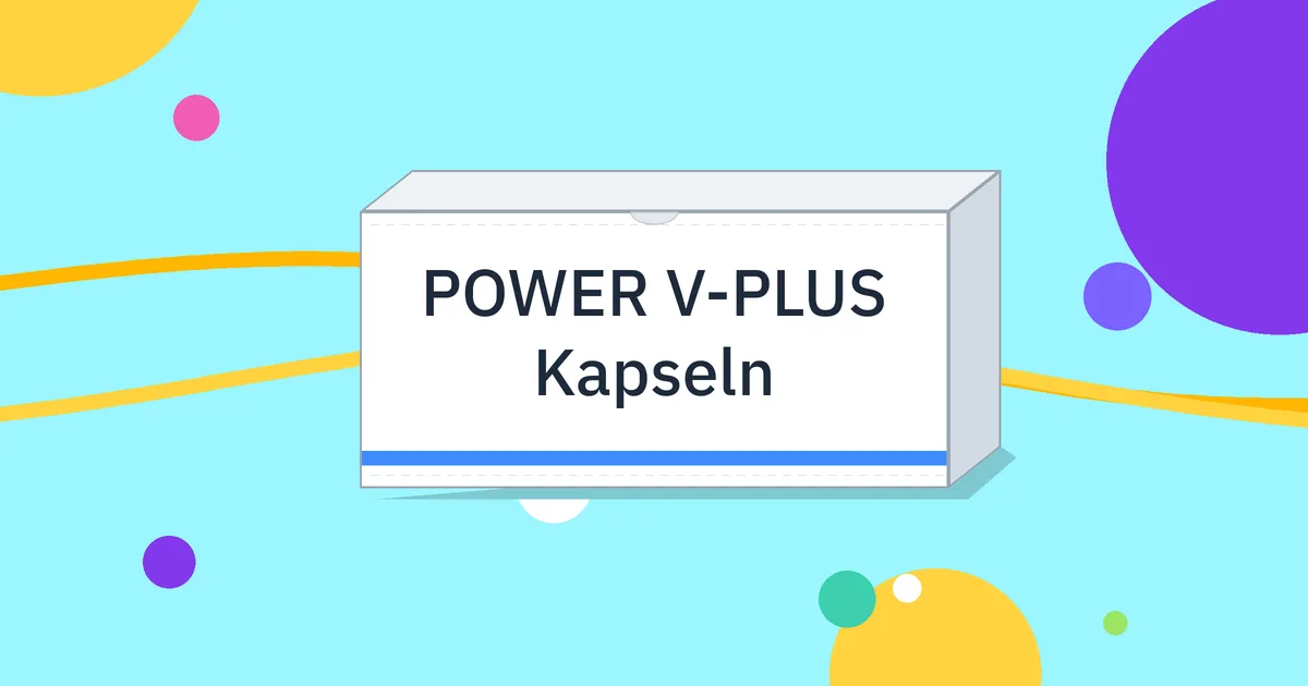 Symbolbild: Packung mit der Aufschrift POWER V-PLUS Kapseln (PZN 17867246) – Verfügbarkeit und Bezug in Apotheken in Frankfurt am Main