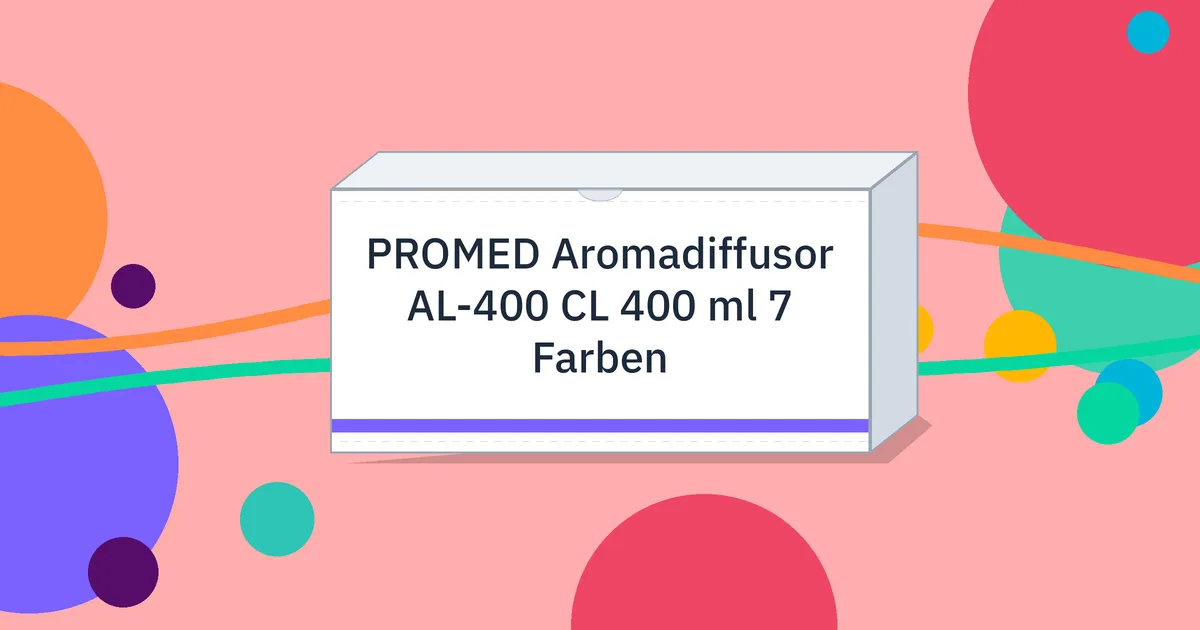 Symbolbild: Packung mit der Aufschrift PROMED Aromadiffusor AL-400 CL 400 ml 7 Farben (PZN 18441294) – Verfügbarkeit und Bezug in Apotheken in Frankfurt am Main