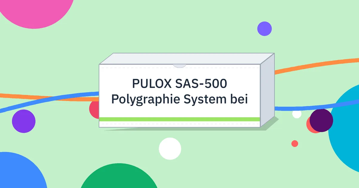 Symbolbild: Packung mit der Aufschrift PULOX SAS-500 Polygraphie System bei (PZN 15407635) – Verfügbarkeit und Bezug in Apotheken in Frankfurt am Main