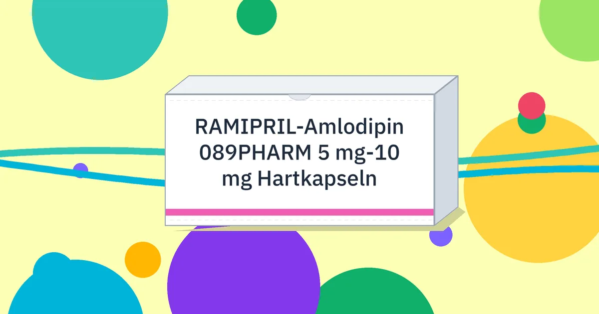 Symbolbild: Packung mit der Aufschrift RAMIPRIL-Amlodipin 089PHARM 5 mg-10 mg Hartkapseln (PZN 20187087) – Verfügbarkeit und Bezug in Apotheken in Frankfurt am Main