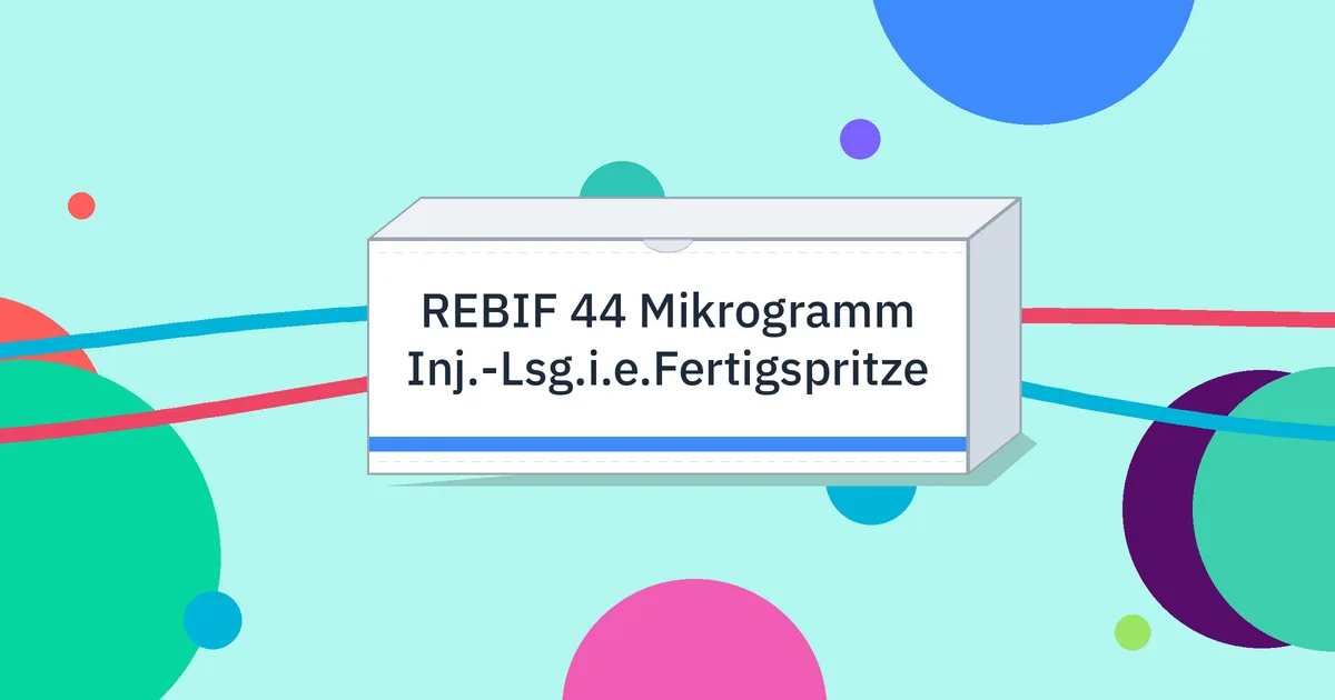 Symbolbild: Packung mit der Aufschrift REBIF 44 Mikrogramm Inj.-Lsg.i.e.Fertigspritze (PZN 17183476) – Verfügbarkeit und Bezug in Apotheken in Frankfurt am Main